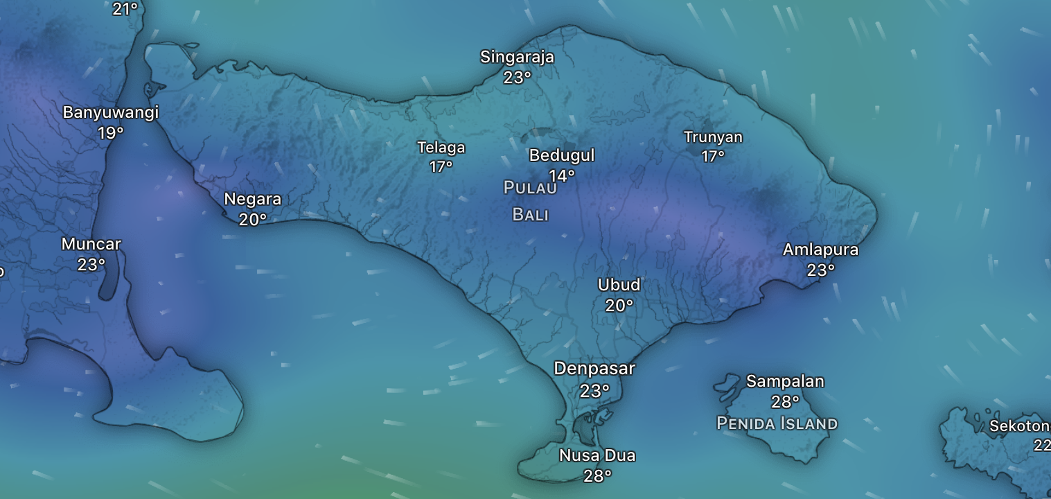 Bali Mendadak Dingin, Ternyata Ini Biang Keroknya - RADIO MENARA 102.8 ...